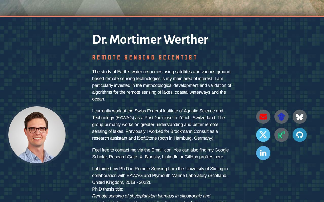 One-pager of Mortimer Werther